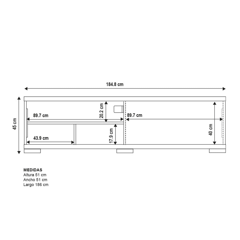 Mueble de TV Asti ALF. Muebles Italianos de Venta en México